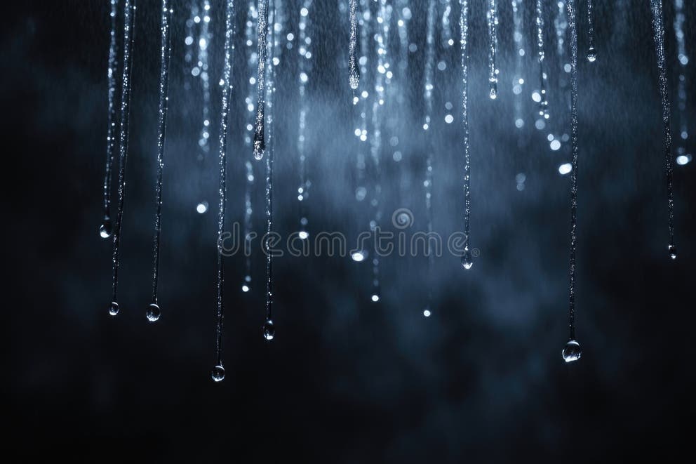 Raindrops at Night stock image. Image of beauty, droplets - 360158443