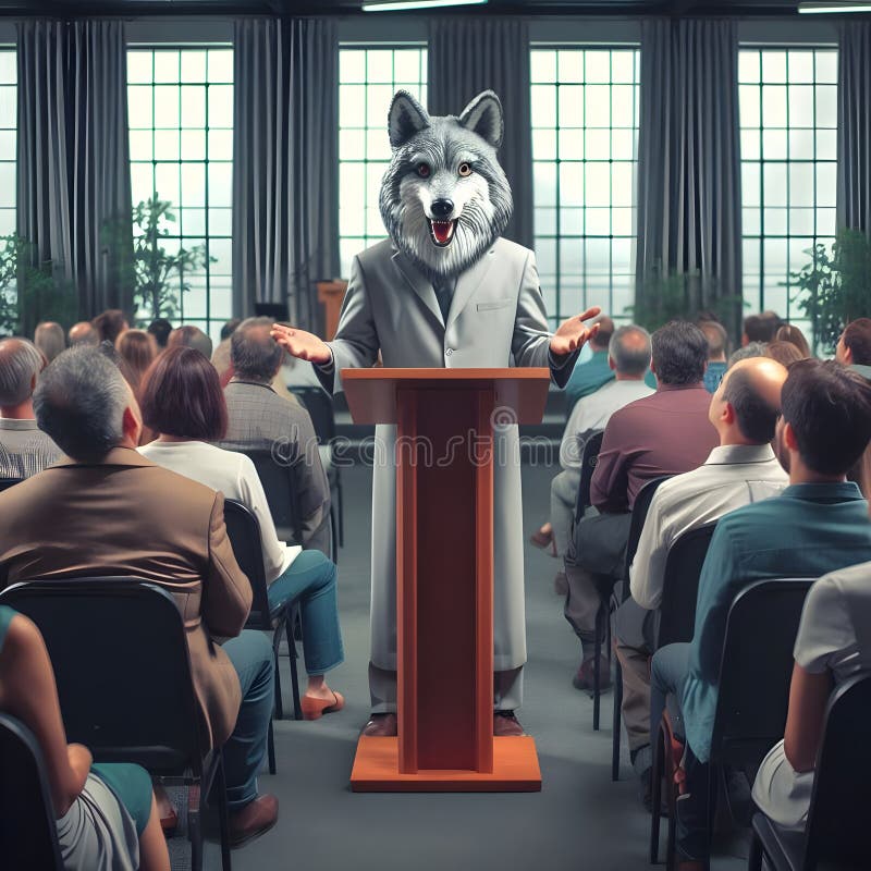 Image of False Wolf Disguises in Sheep S Skin, Leading a Flock of Sheep ...