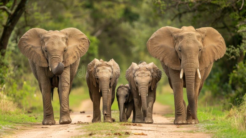 An Image of a Family of Elephants Walking Together with the Message ...