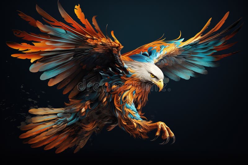 Fantasy Flying Ship Over Magical Landscape Stock Illustration ...