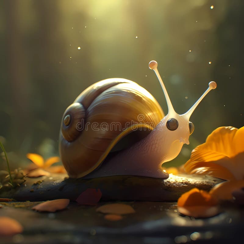Fantasy Snail: Magic and Mystery in Every Trail Stock Illustration ...