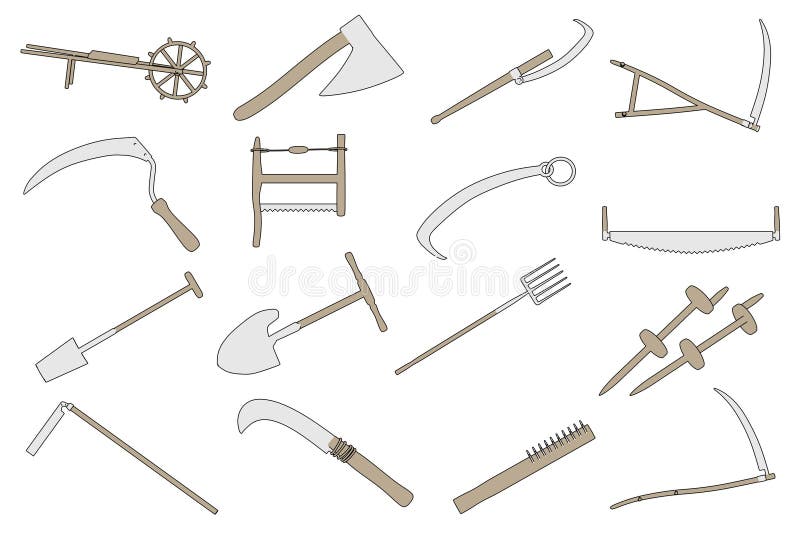 Image of farming tools stock illustration. Illustration of tool - 38779131
