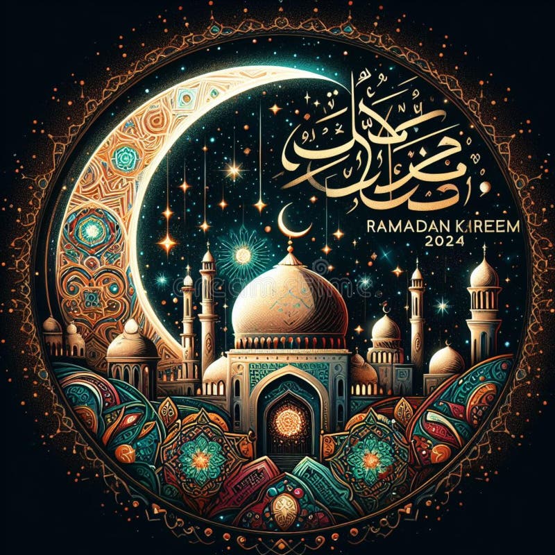 Aesthetic Illustration To Welcome Ramadan Kareem in 2024 Stock ...