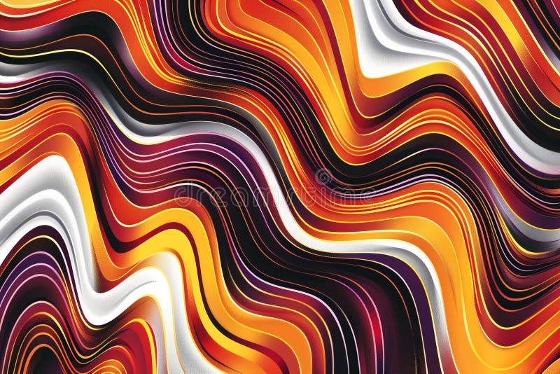 Abstract Flow Lines Background with Fluid Wavy Shapes and Striped ...