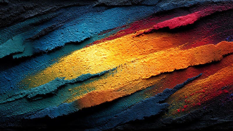 Abstract Multi Colored Powder Streaks Creating a Textured Background ...