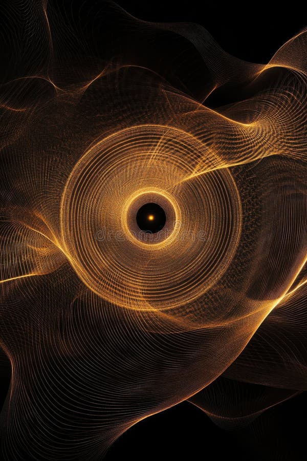 Abstract Circular Sound Wave Pattern with a Glowing Eye Effect and ...