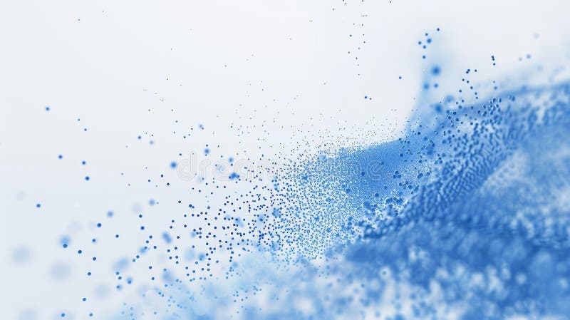 This Image Features an Abstract Design of Blue Dot Particles Against a ...