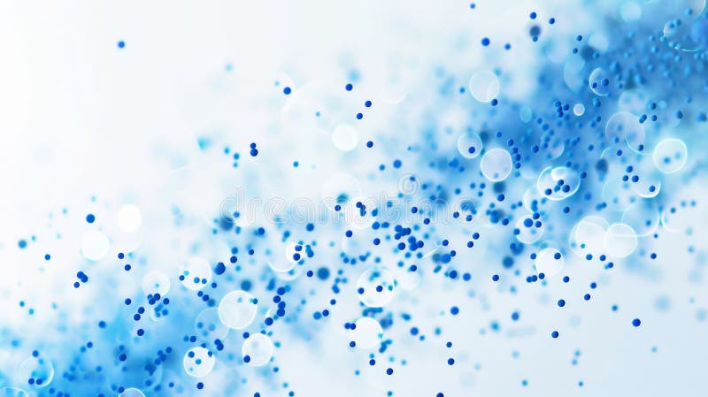 This Image Features an Abstract Design of Blue Dot Particles Against a ...