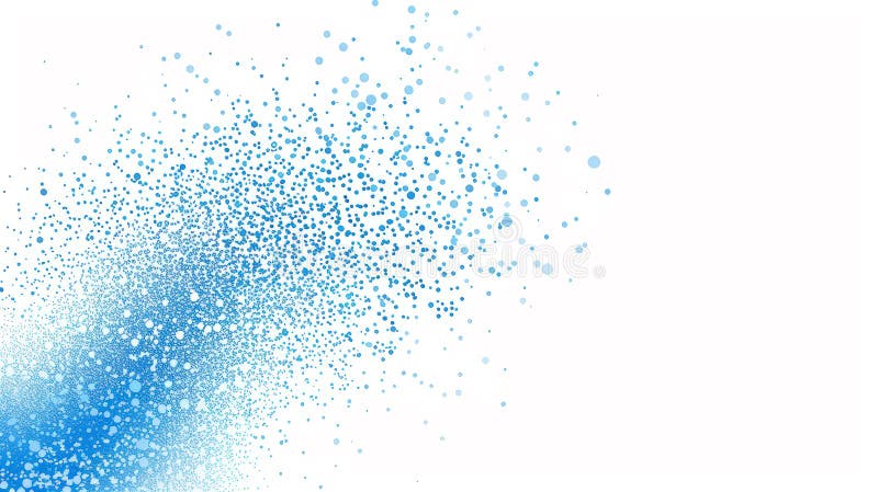 This Image Features an Abstract Design of Blue Dot Particles Against a ...