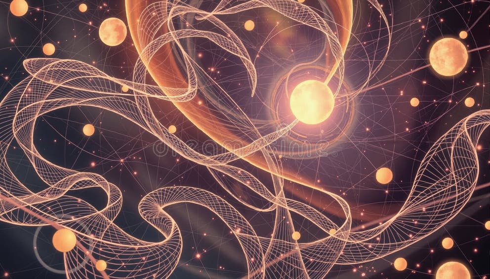 Interconnected Cosmic Energy Flow Stock Image - Image of galaxy, stars ...