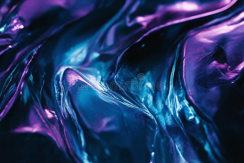 Abstract Gradient Metallic Texture with Vibrant Blue and Purple Waves ...