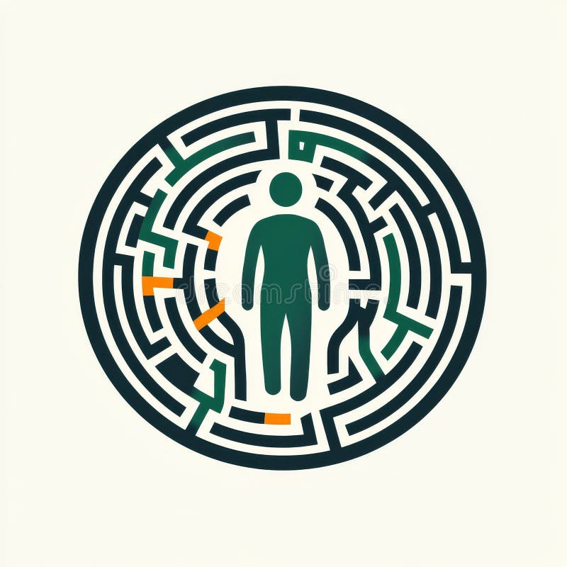 The Image Features an Abstract Graphic of a Person Trapped in a ...