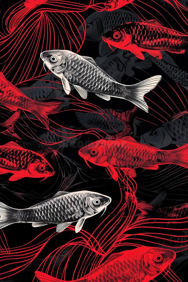 Abstract Representation of Fish Texture with Linear Background Elements ...