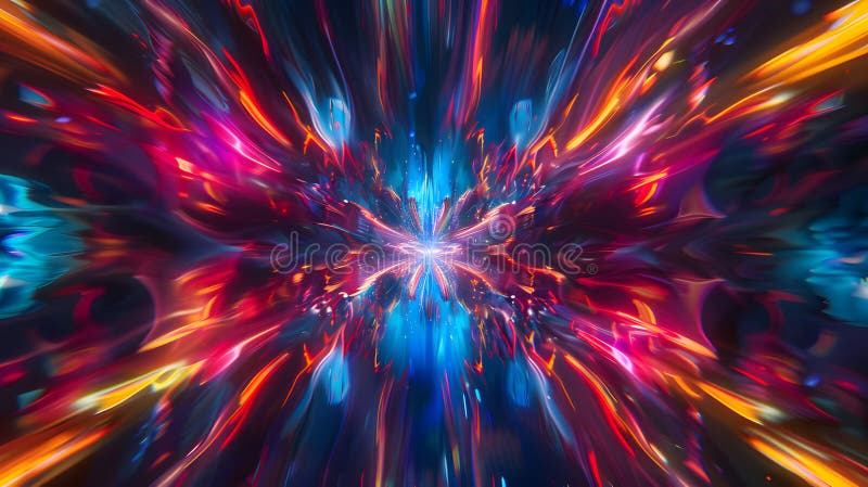 Abstract Neon Energy Burst Stream Light Colorful Background Artistic ...