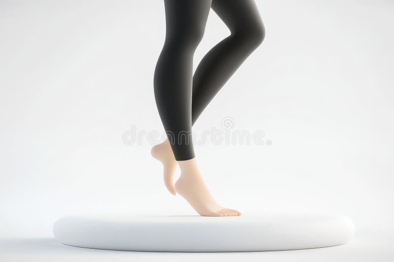 Abstract Representation of Female Legs on a White Podium Base Stock ...