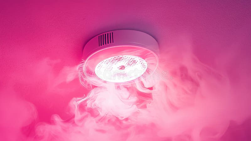 This Image Features an Action Shot of a Smoke Detector and ...