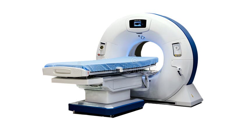 His Image Features an Advanced Blue and White MRI Scanner Designed for ...