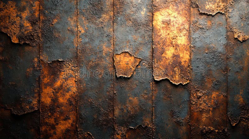 Aged Rusty Metal Stone Wall Background Texture for Industry Banner ...