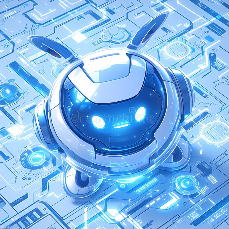 Elegant Robot Icon Set for Contemporary Designs Stock Illustration ...