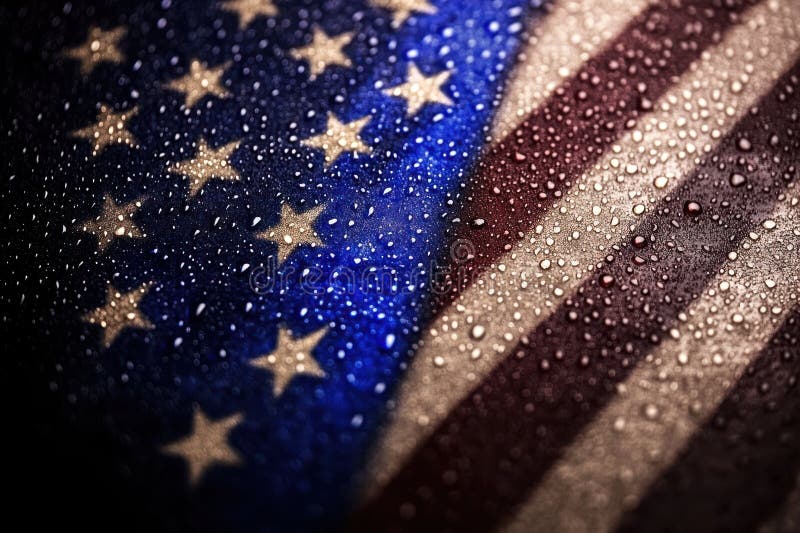 American Flag with Thin Blue Line Representing Support for Law ...