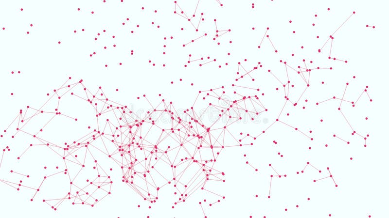 Red Dots Connected in a Circular Pattern with Lines Stock Video - Video ...