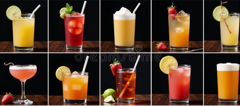 Image Features Artistic Display Showcasing Diverse Drink Selection ...