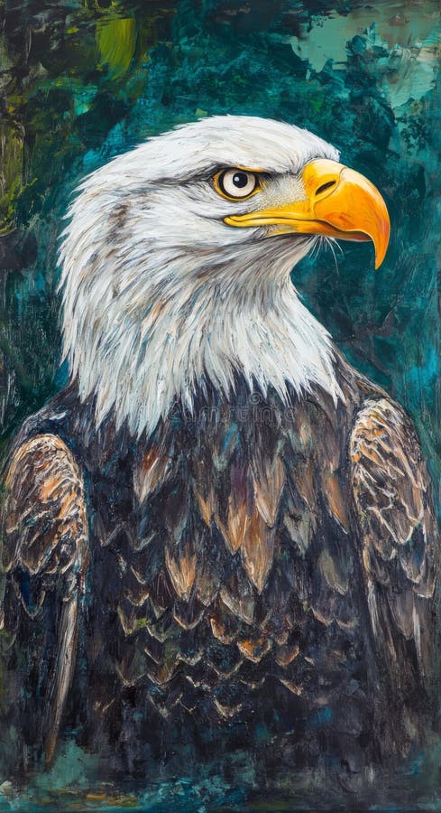 The Image Features a Bald Eagle Staring Intently, Showcasing Its Sharp ...