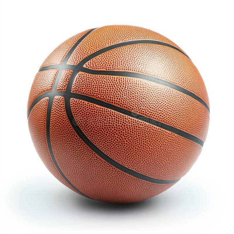 An Image Features a Basketball on a White Background with a Black ...