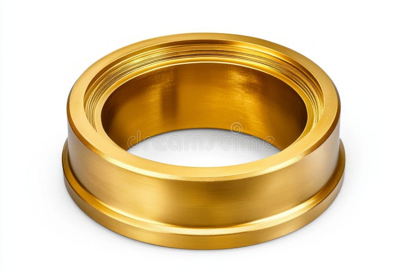 A Stunning Golden Metallic Ring Showcasing Intricate Design and Smooth ...