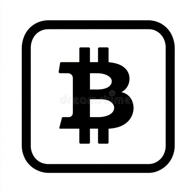 The Image Features the Bitcoin Cryptocurrency Symbol on a White ...