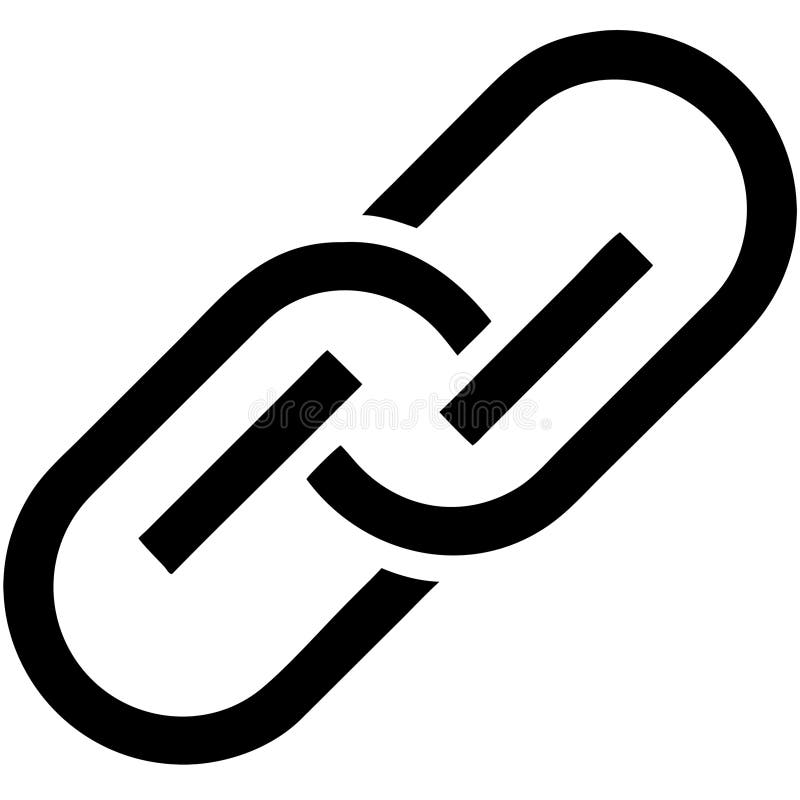 Black Chain Link Symbolizing Connection and Strength for Graphic and ...