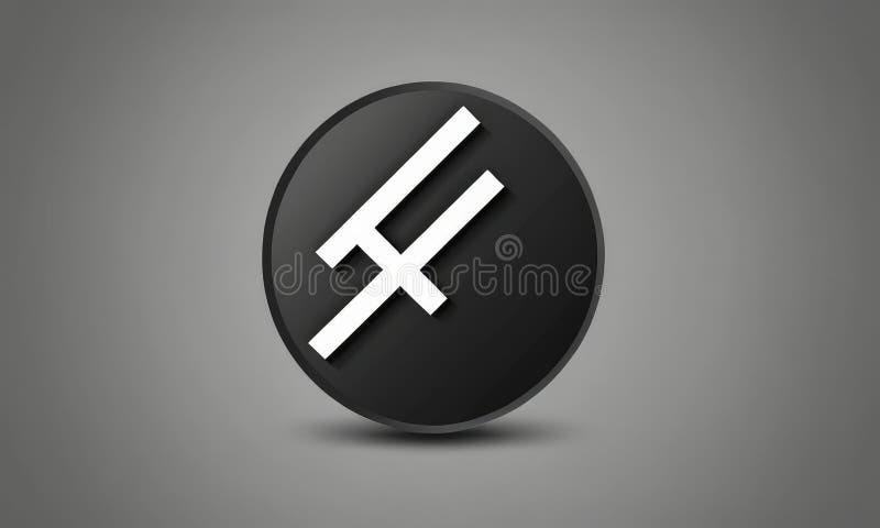 Black Circular Logo with White Diagonal Line Symbol is Centered Against ...