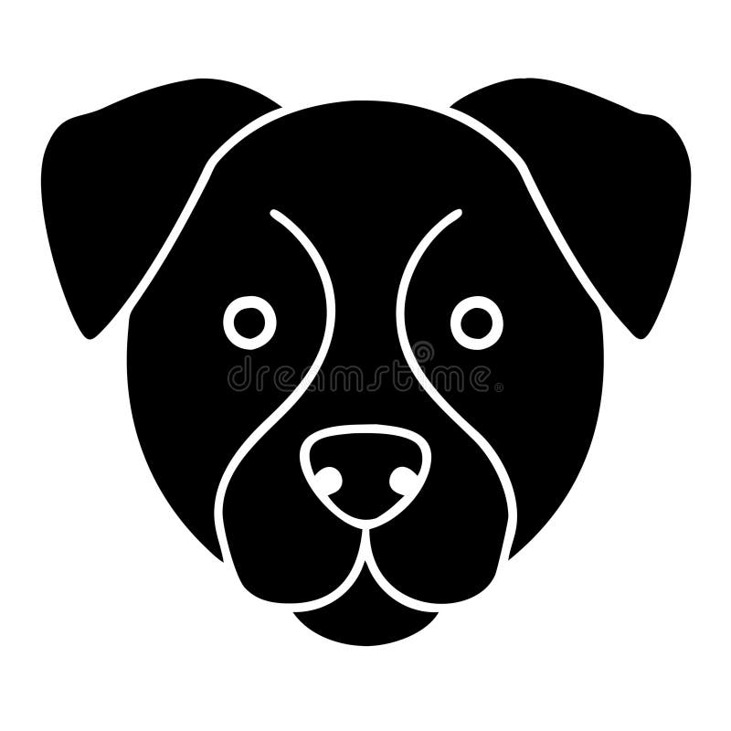 Black Dog Face Silhouette Vector Illustration for Design Projects Stock ...
