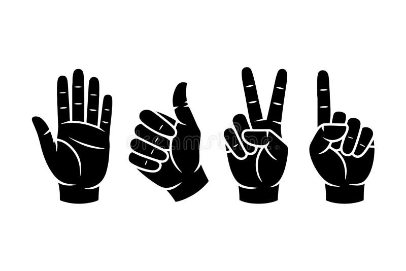 Various Counting Gestures Stock Illustrations – 121 Various Counting ...