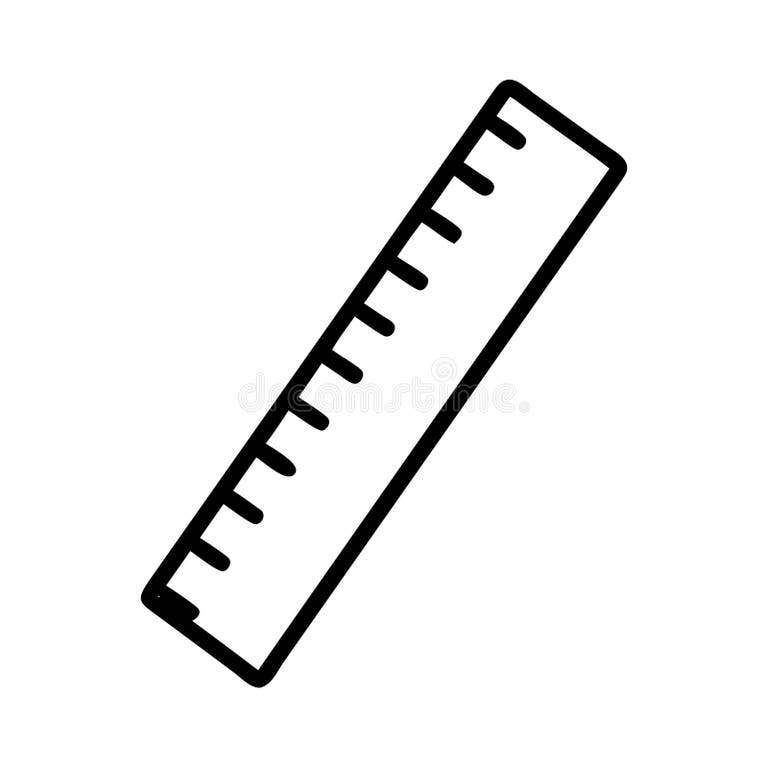 Black Simple Ruler Vector Design Suitable for Educational and Crafting ...