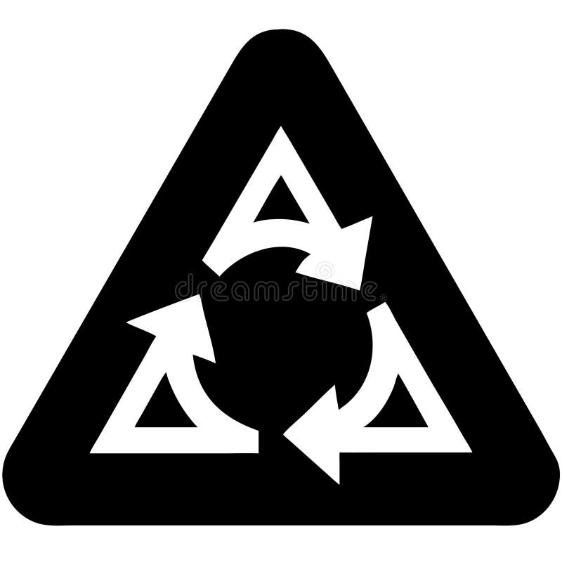 Recycling Symbol Black Triangle Vector for Environmental Awareness and ...