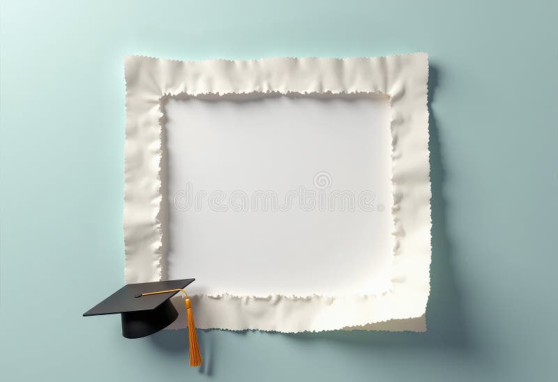 This Image Features a Blank White Paper with Torn Edges, Creating a ...