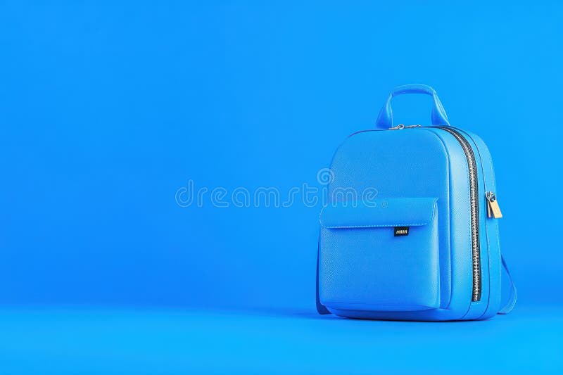 Blue School Backpack for the Back To School Concept, Isolated on Clean ...