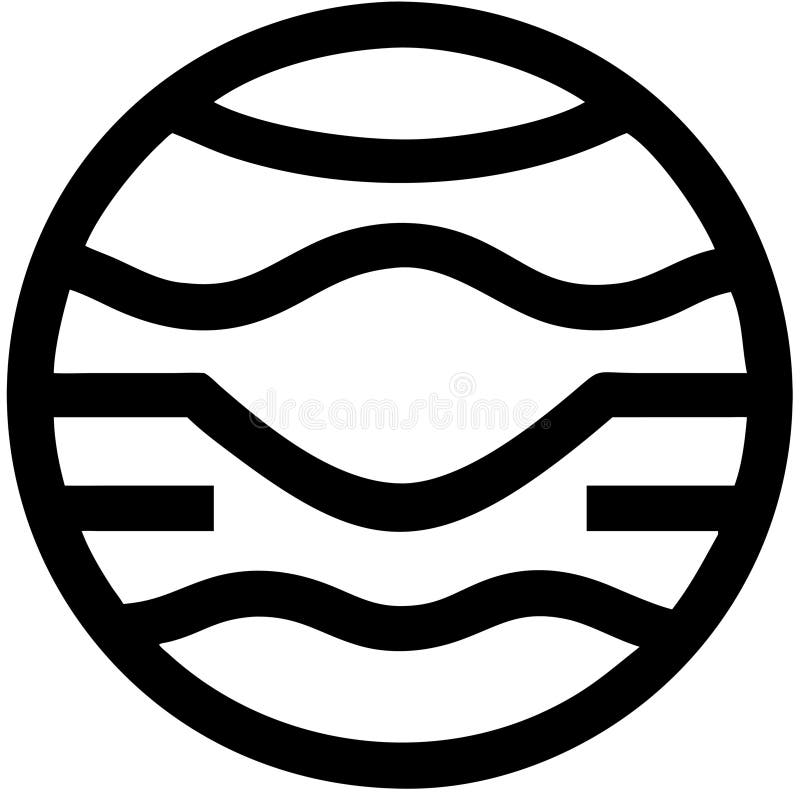Bold Black Circular Wave Symbol for Modern Design Tattoo or Logo Stock ...