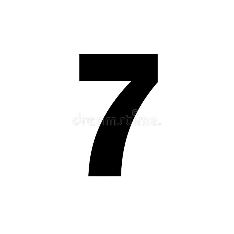 Number 7 silhouette stock illustration. Illustration of digit - 376283566