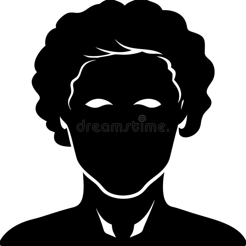 Silhouette Vector Male Portrait Outline for Artistic Design Projects ...