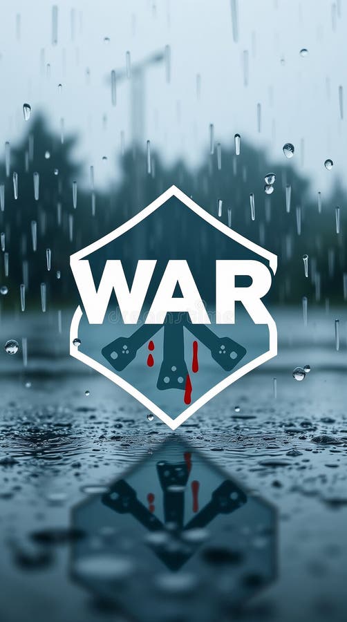 The Image Features a Bold WAR Logo with Blood-dripped Weapons Stock ...