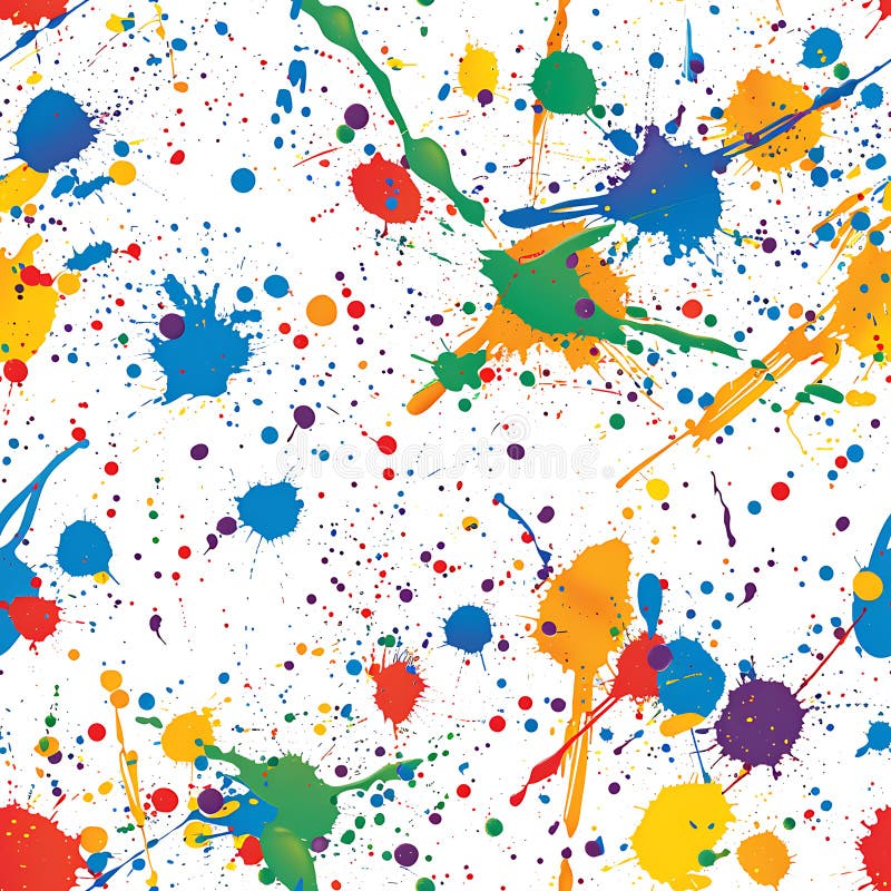 Bright Colored Splatter Paint Repeating Pattern Stock Illustration ...