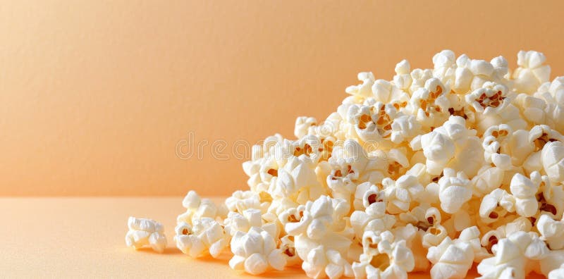 The Image Features a Bright Orange Popcorn Ball on a Vibrant Orange ...