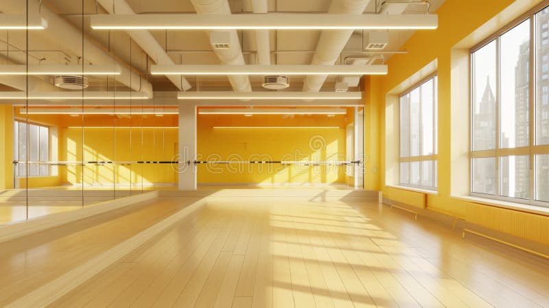 Dance Studio Space Mirrored Wall Natural Light Stock Photos - Free ...