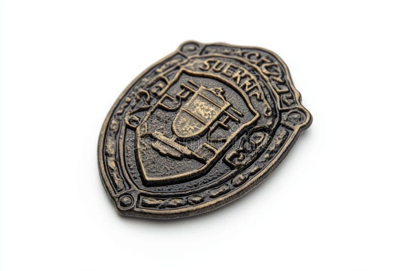 A Detailed Bronze Badge Showcases Intricate Designs and Symbolic ...