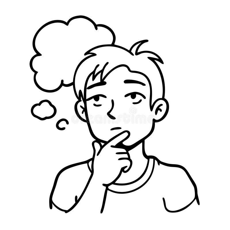Cartoon Person Thinking Stock Illustrations – 31,055 Cartoon Person ...