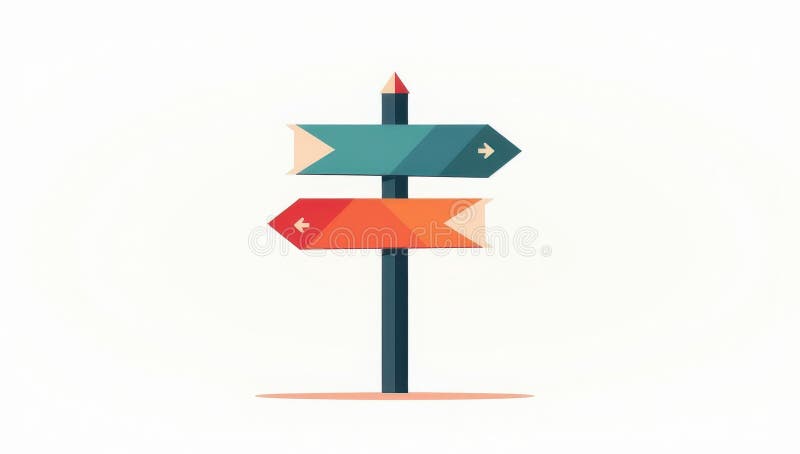 Directional Signpost with Arrow Indicators Stock Illustration ...