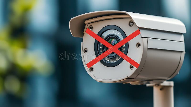 CCTV Camera with Privacy Shield Concept Stock Illustration ...