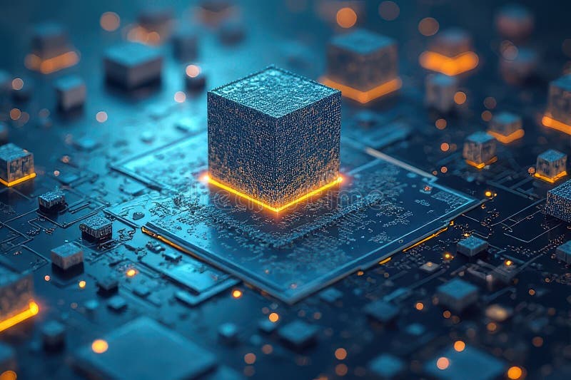 Central Digital Core stock illustration. Illustration of digital ...